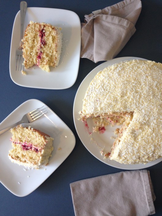 Coconut and Raspberry Cake – Kitchen Feasts