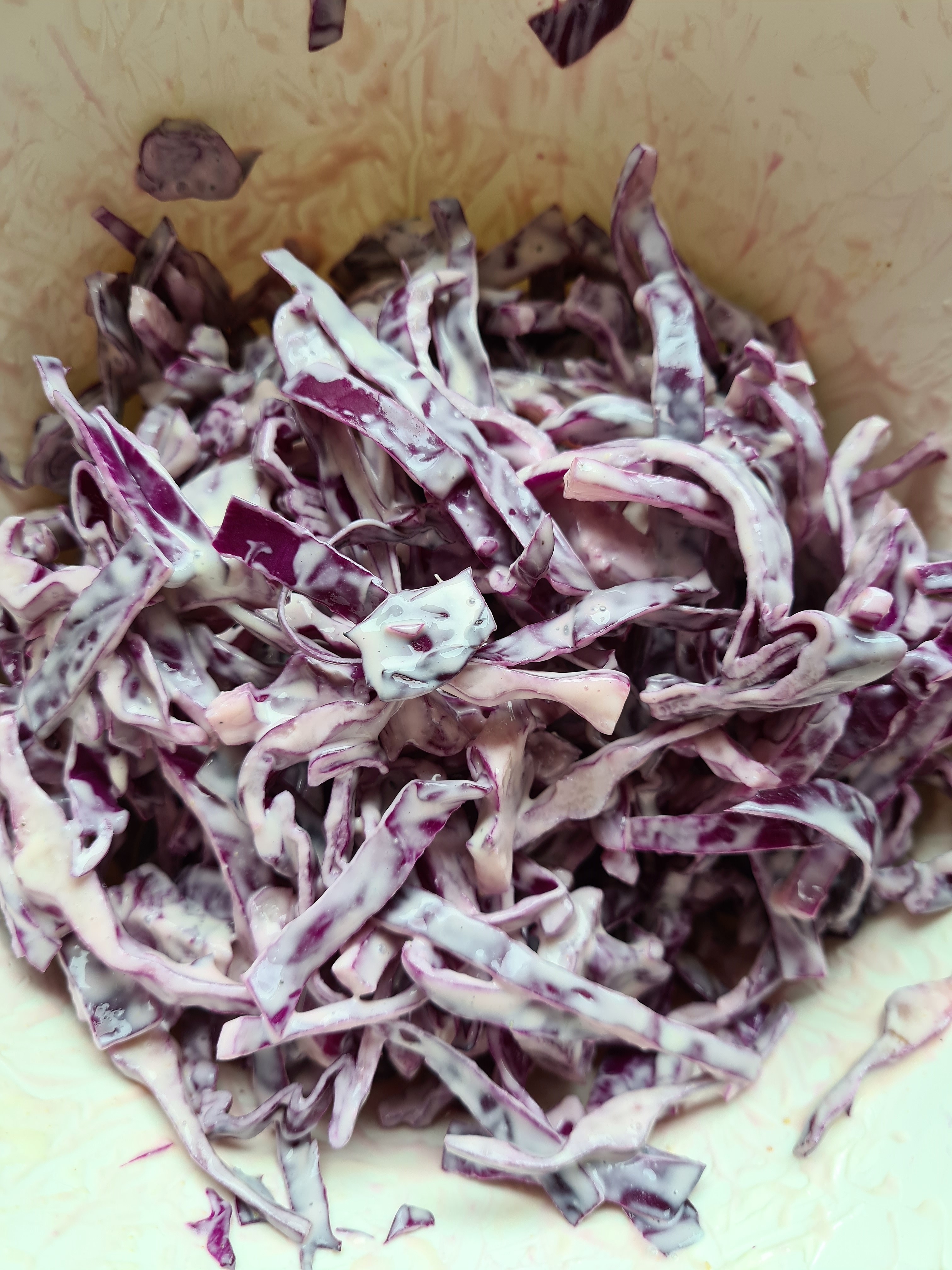 Quick & Easy Creamy Red Cabbage Slaw – Kitchen Feasts